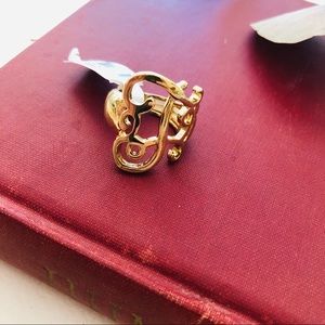 GANZ | Jewelry | Monogram Initial Adjustable Ring | Poshmark